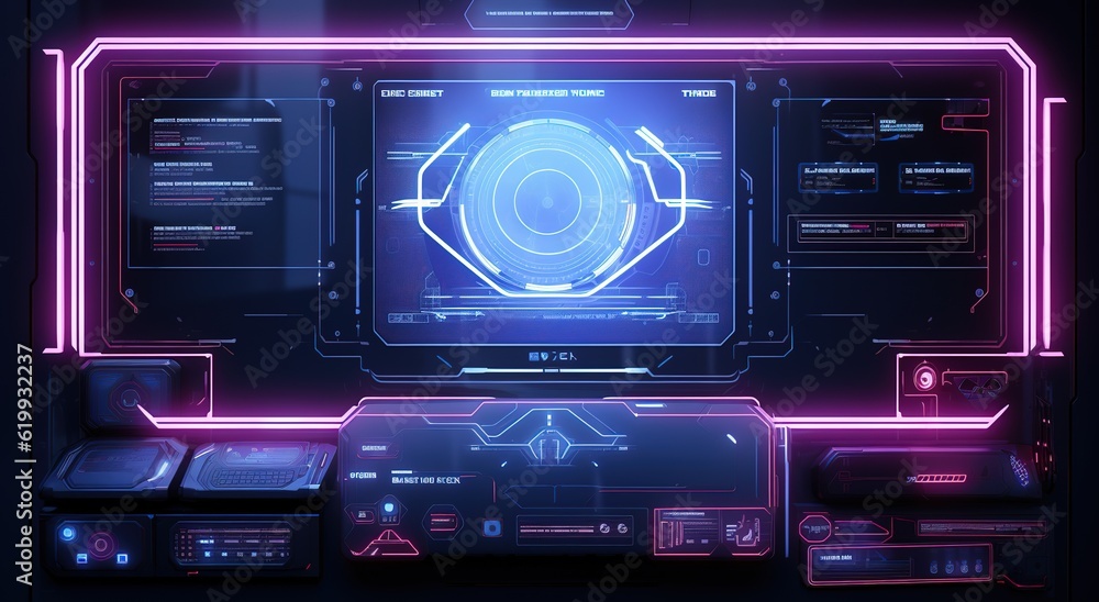 Control panel template, gui for game background design. Generative AI ...
