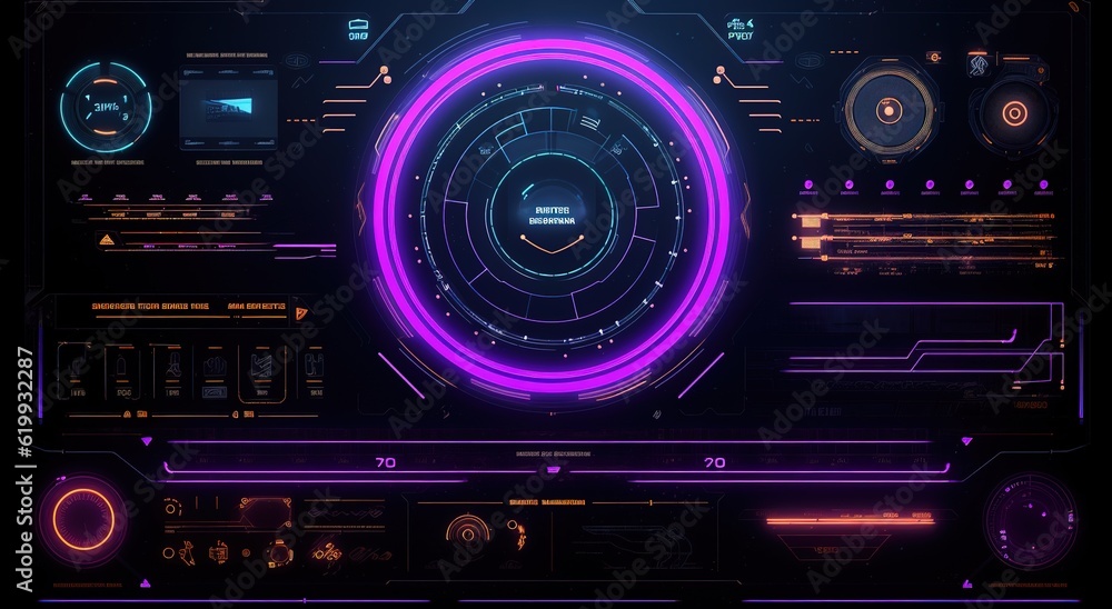 Control panel template, gui for game background design. Generative AI ...