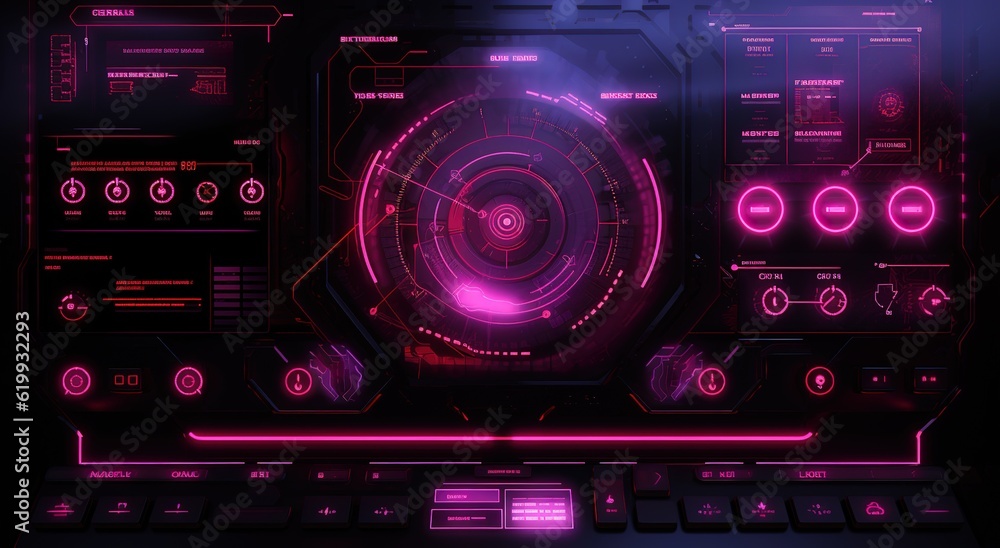 Control panel template, gui for game background design. Generative AI ...