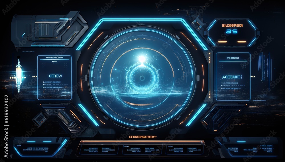 Control panel template, gui for game background design. Generative AI ...