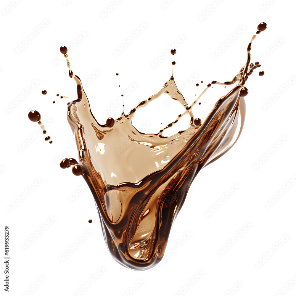 Cola drink splash isolated white transparent background Stock ...