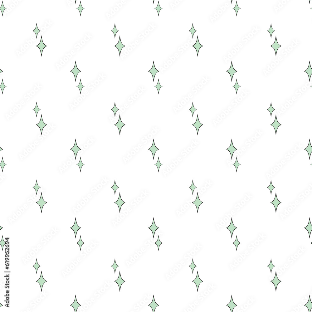 seamless repeat pattern with simple diamond shape design motifs in teal ...