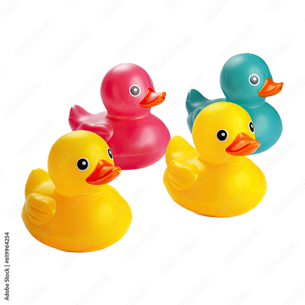 cute Rubber Duckies in sets and groups in various colors, 3d, fun ...