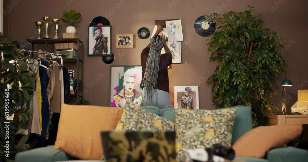 Talented African artist, effortlessly glides across the room. With ...