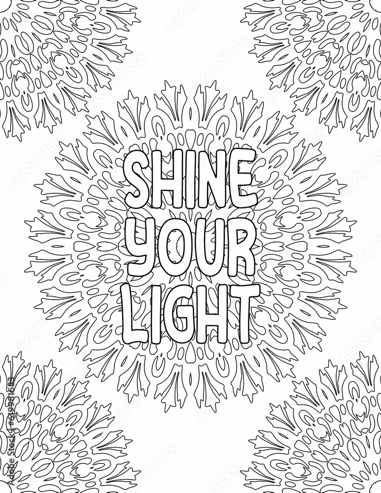 Appreciation Coloring Pages, Mandala Coloring sheet for Mindfulness and ...