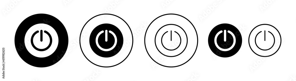 Power icon set for web and mobile app. Power Switch sign and symbol ...