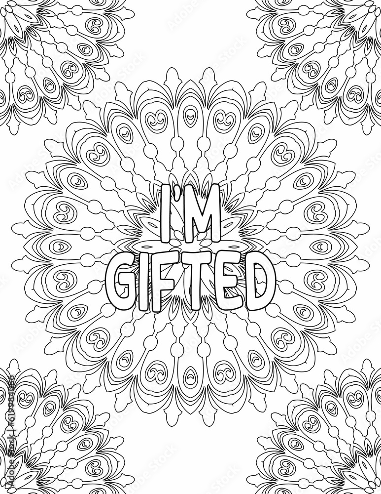 Motivational Quote Coloring Pages, Mandala Coloring Pages for ...