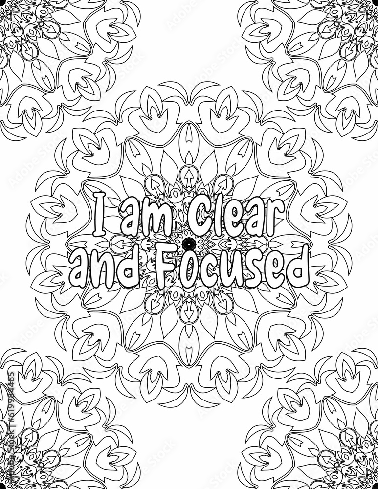 Motivational Coloring Pages, Mandala Coloring Pages for Relaxation and ...