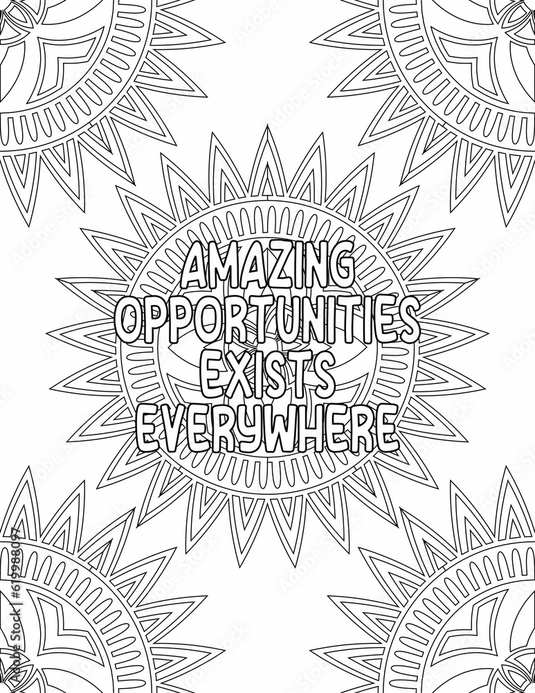Affirmation Coloring Pages, Mandala Coloring sheet for Personal Growth ...
