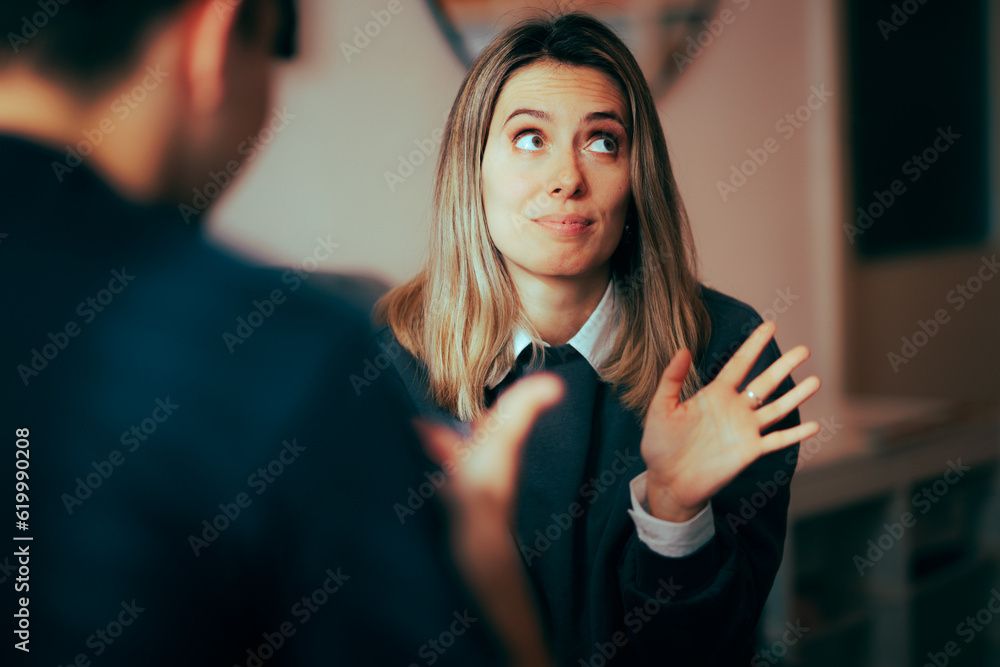 Woman Refusing to accept Apologies from her Unfaithful Husband. Unhappy ...