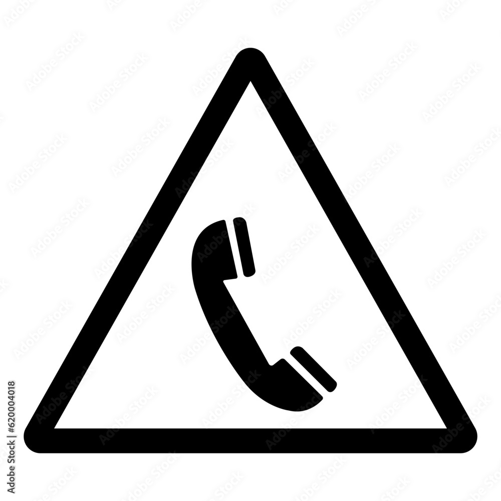 Emergency Telephone Symbol Sign, Vector Illustration, Isolated On White ...