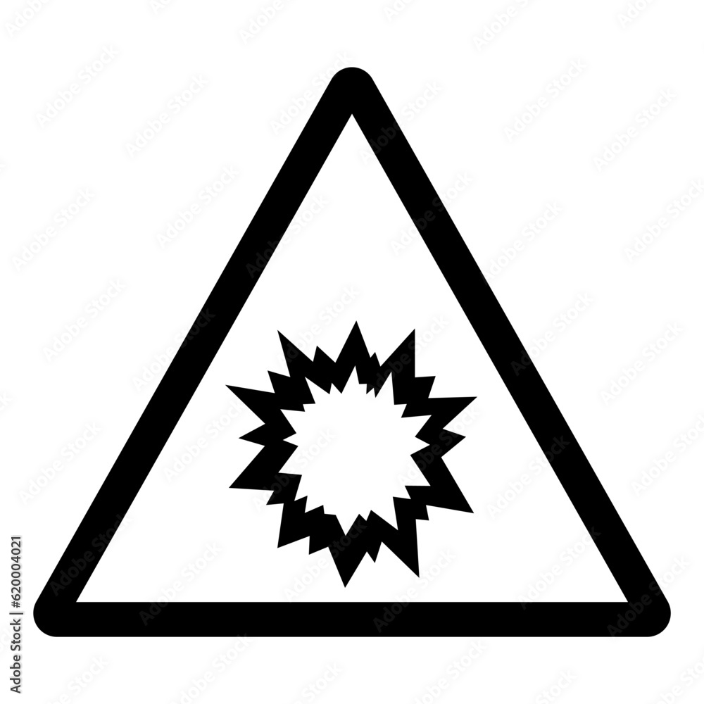 Danger Explosive Symbol Sign,Vector Illustration, Isolated On White ...