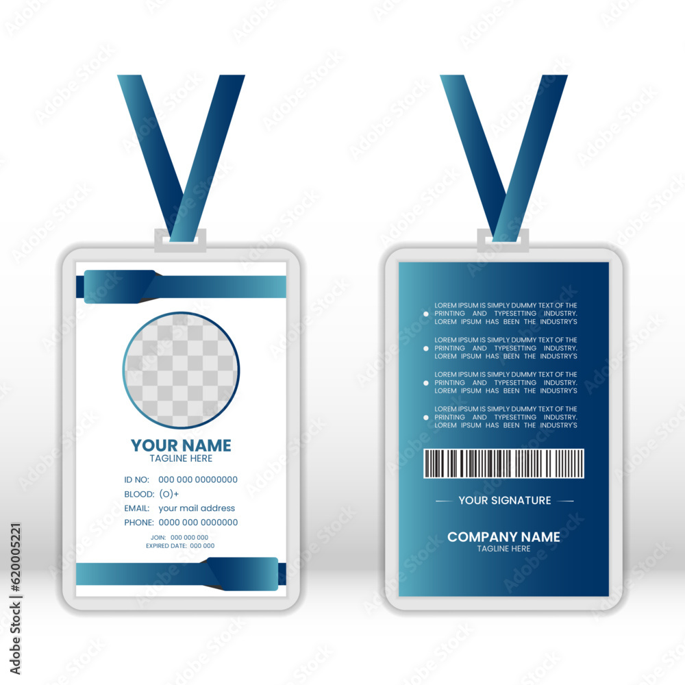 ID Card Template | Office Id card | Employee Id card for your company ...