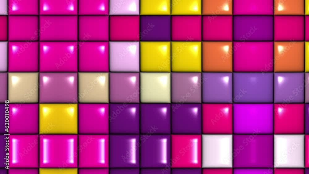 Rainbow glow animated background. Grid field. Sound membrane. Wave ...