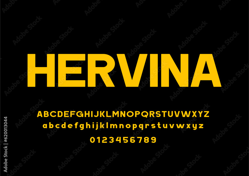 Modern Bold Sans Serif Font Alphabet Typeface, perfect for logo ...