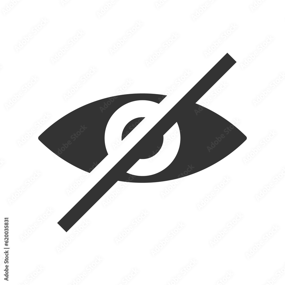 Vector illustration of hidden icon in dark color and transparent ...