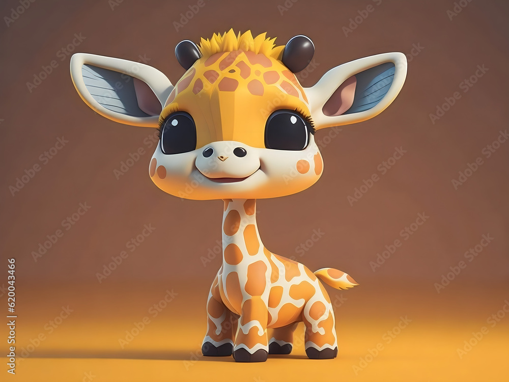 cute tiny hyperrealistic jirafe Albatross from Pokemon, chibi, adorable ...