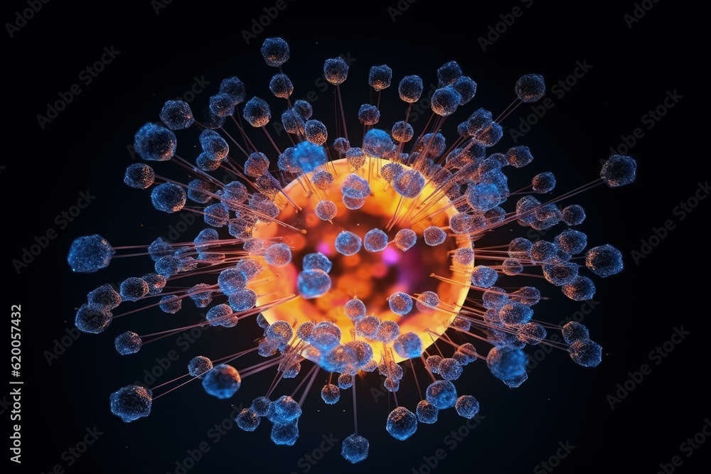 Atomic nucleus electrons neutrons protons. model shows that an atom is ...
