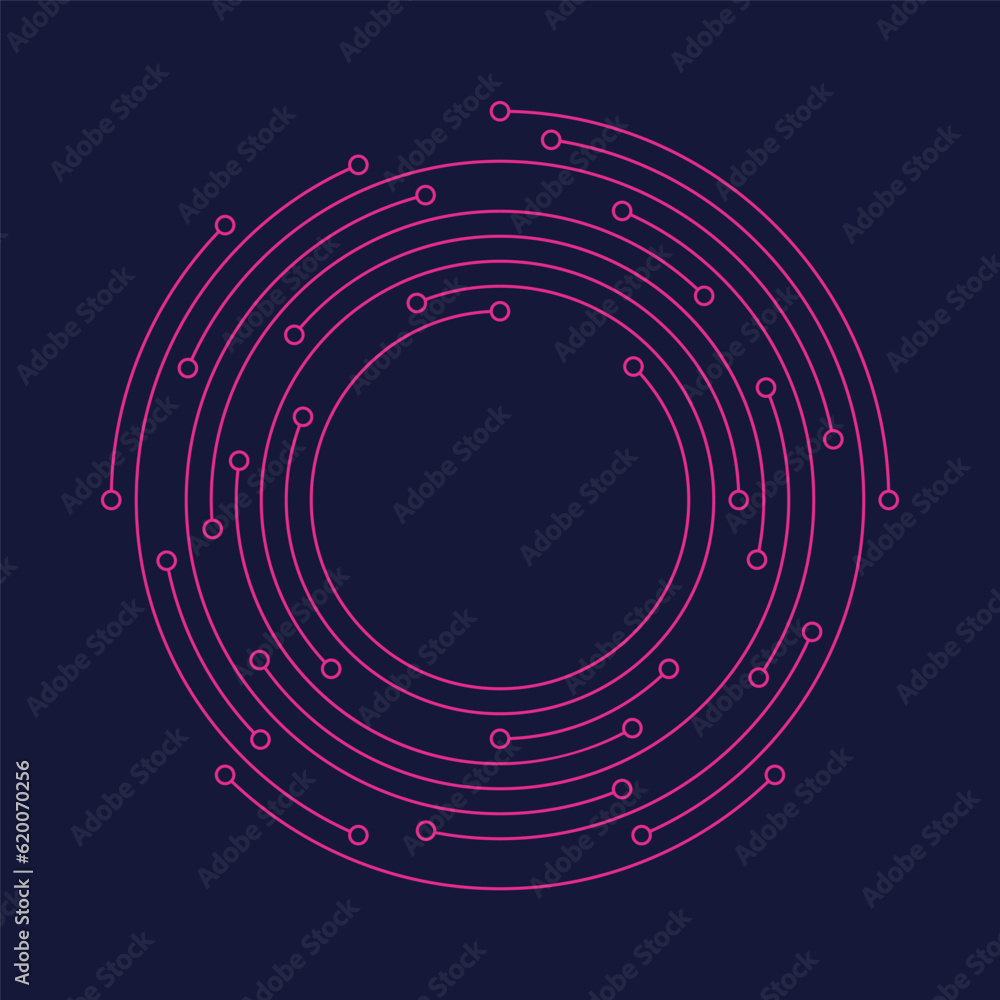 Technology circle design. Technology vector background with small ...