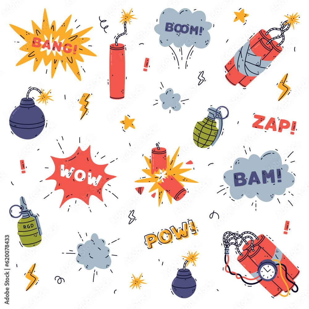 Vecteur Stock Bomb, Dynamite and Explosives as Reactive Substance for ...