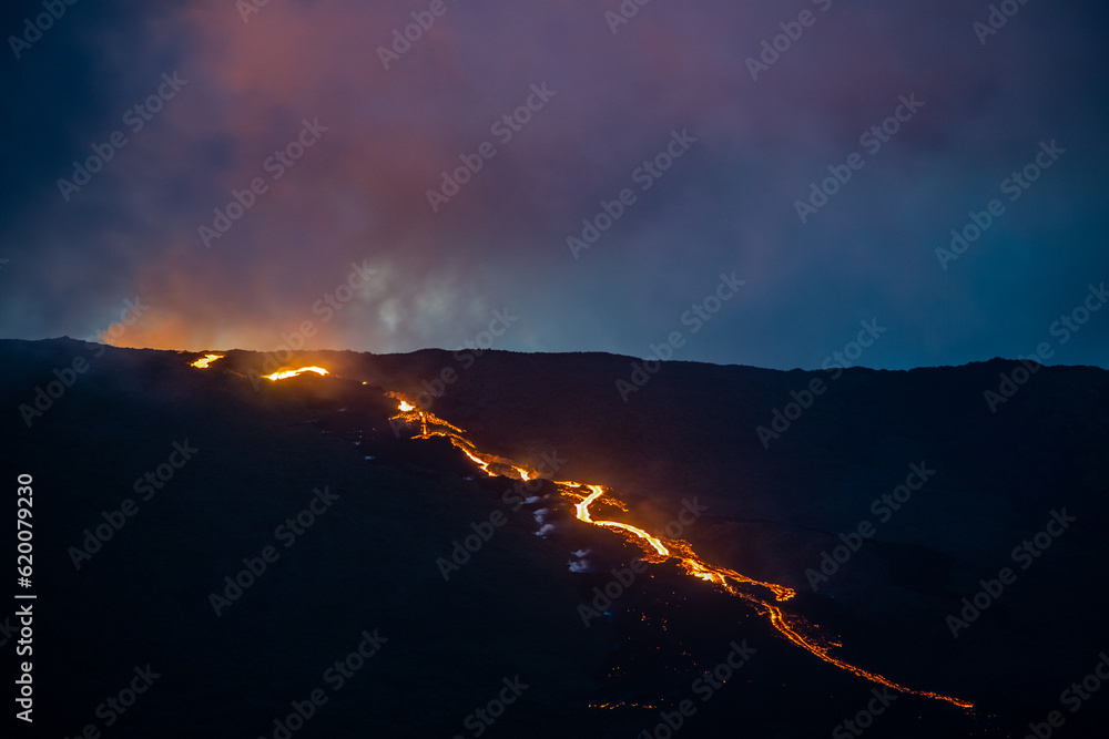 First Eruption of 2023 of Piton de la Fournaise Volcano in Reunion ...