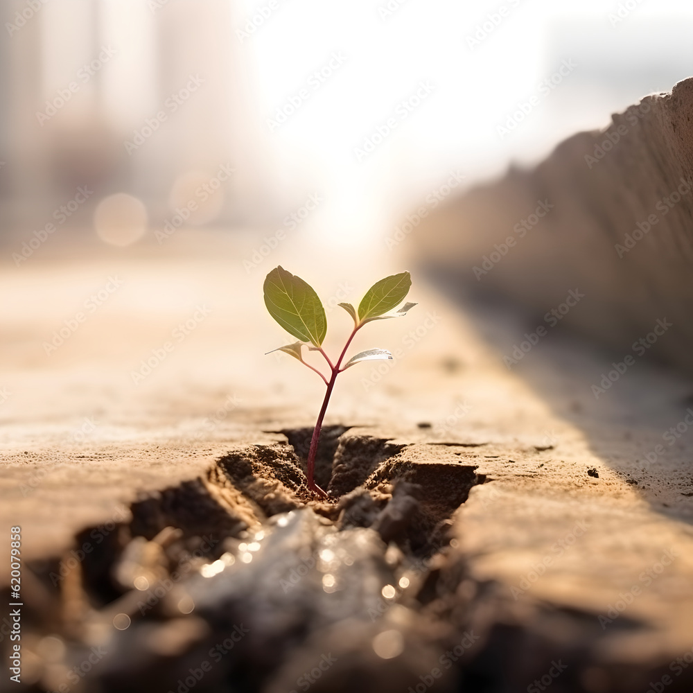 Little green plant growing out of the fertile dark soil. The Sapling ...