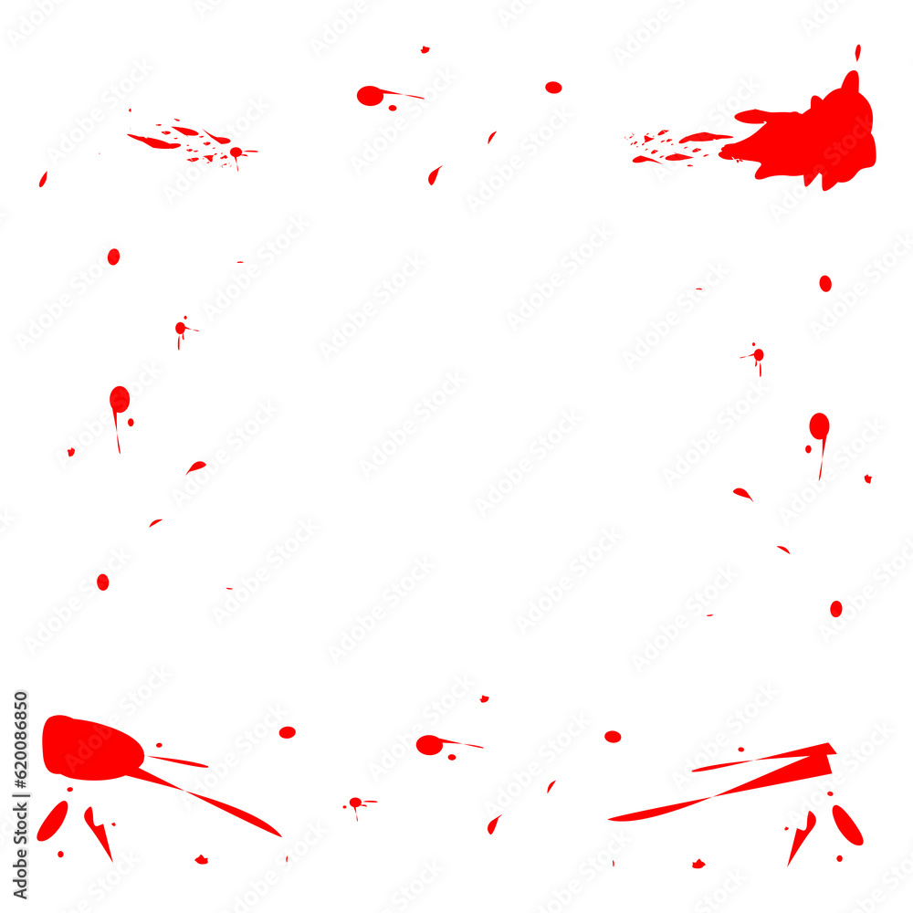Blood or ink splatter Illustration on a transparent background ...