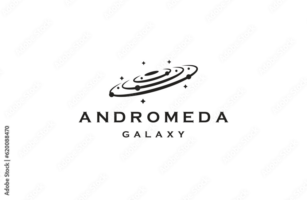 The Andromeda logo design is a captivating representation of cosmic ...