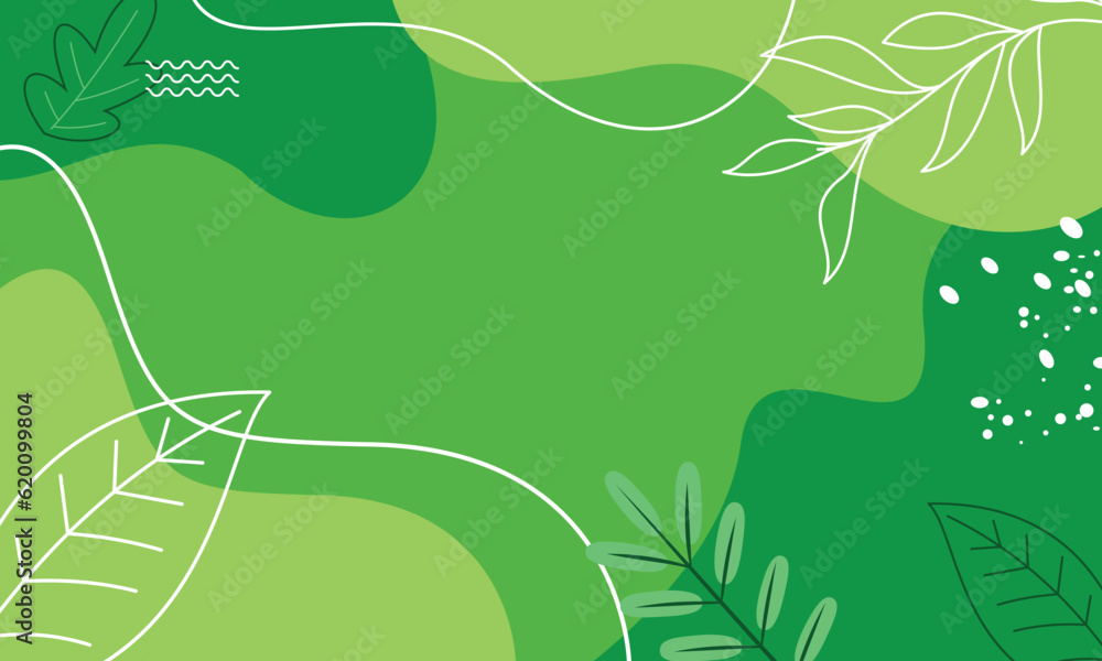 world environment day banner with leaf plant on green background vector ...