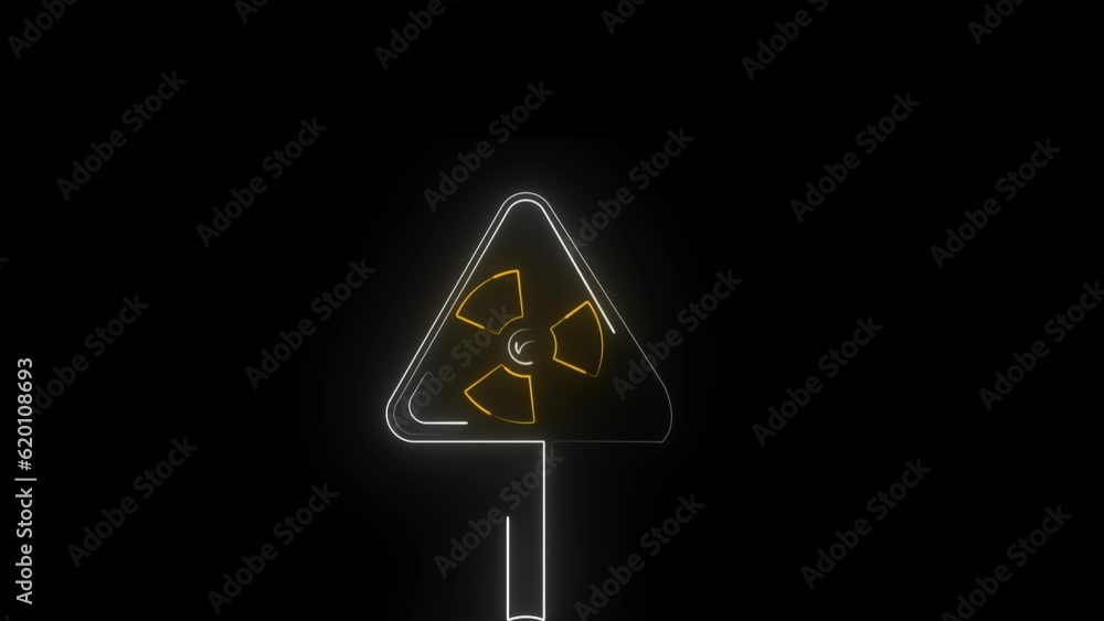 infected zone, possible health hazard. Radiation mark. Infested area ...