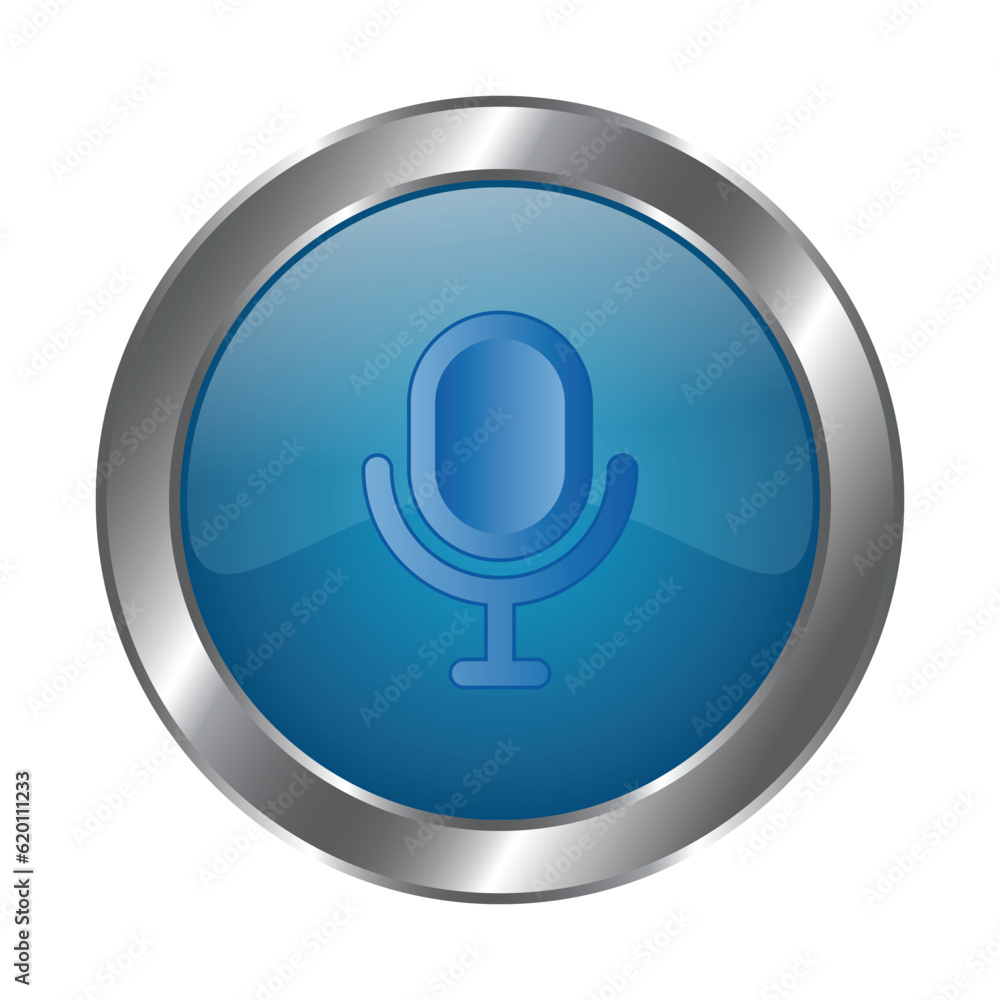 Microphone Icon Vector, Voice On Air Button, Podcast Icon, Broadcast ...