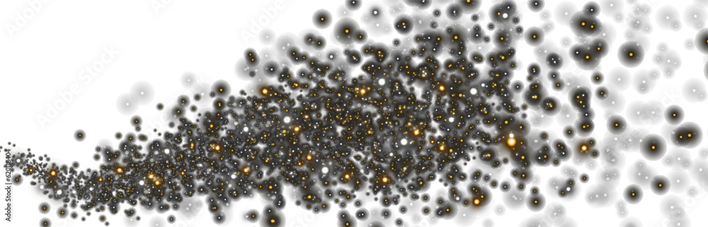 Particles of white magic dust. Shining light particles.Christmas ...