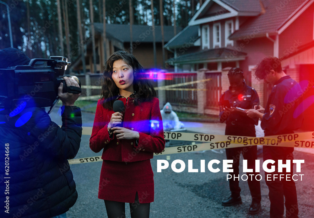 Police Light Overlay Stock Template | Adobe Stock