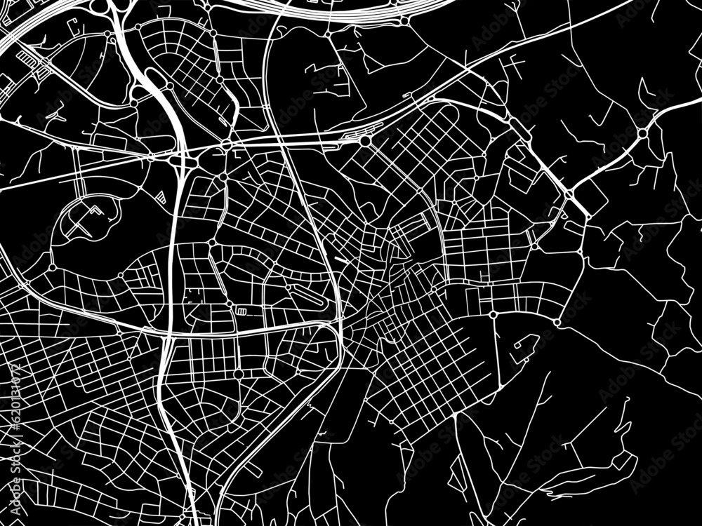 Vector road map of the city of Sant Cugat del Valles in Spain on a ...