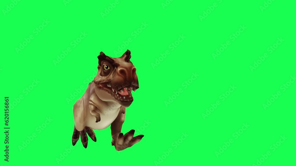 Vidéo Stock T-rex dinosaur cartoon character, animated character ...