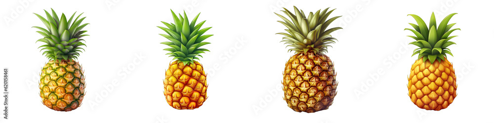 Pineapple clipart collection, vector, icons isolated on transparent ...