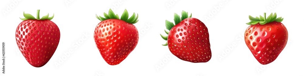 Strawberry clipart collection, vector, icons isolated on transparent ...