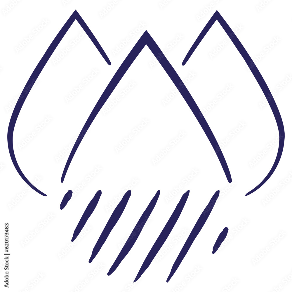 Water Specific Gravity. Liquid drop outline pictogram half hatched with ...