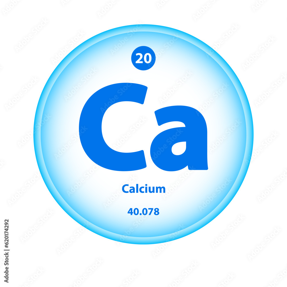 Structure Chemical element Calcium (Ca) symbol. Science atom table ...