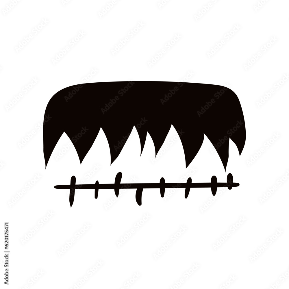 Frankenstein monster hair, stitch Halloween costume accessory hand ...