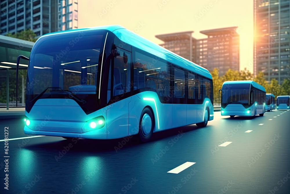 hydrogen fuel cell-powered bus fleet, offering zero-emission public ...