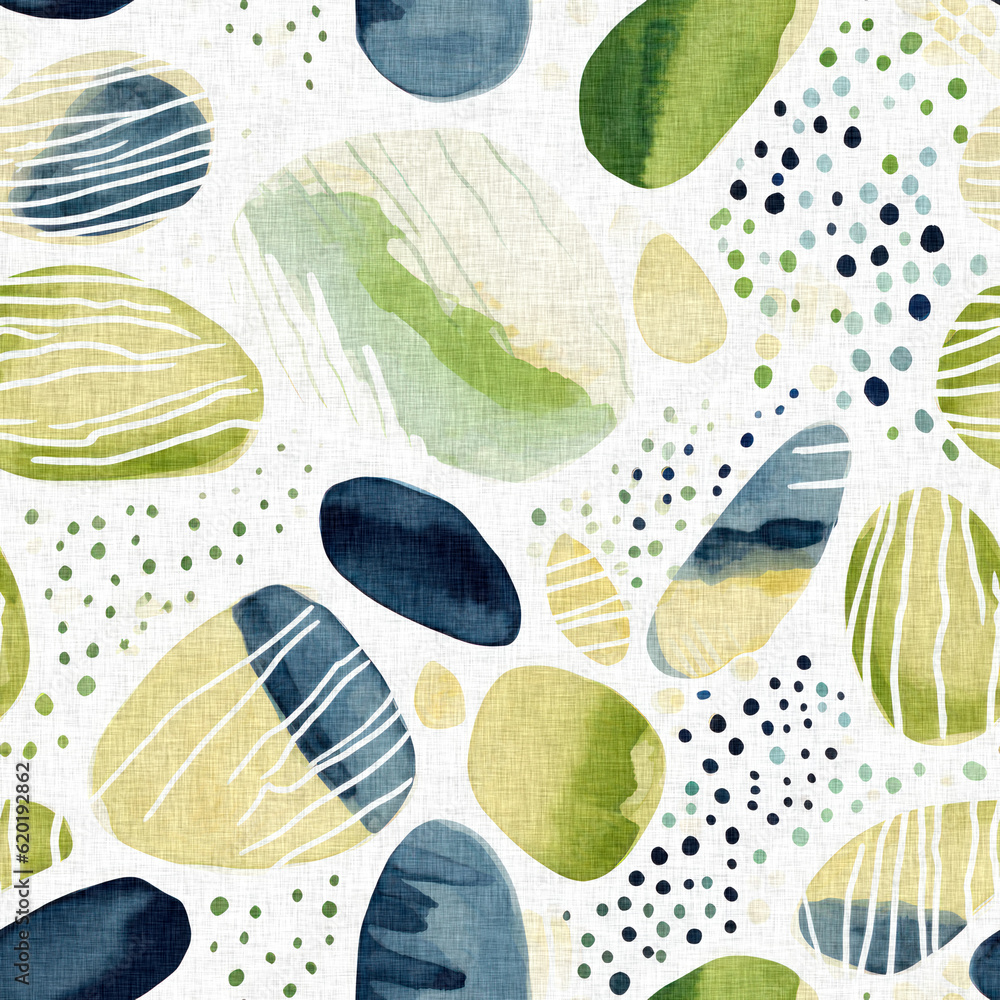 Seamless trendy pebble rock repeat background. Tropical modern beach ...