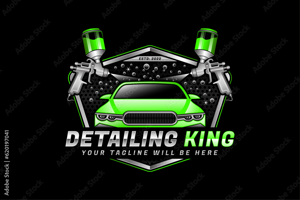 Car Wash Logo, Detailing king logo, Car detailing logo, auto detailing ...