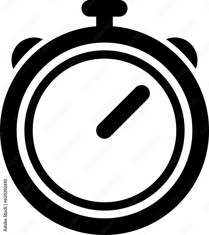 Stopwatch icon in png. Timer symbol. Outline stopwatch. Alarm pictogram ...