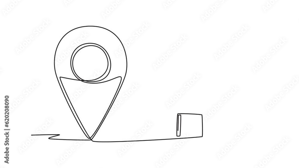Self drawing animation of one single line draw distribution and ...