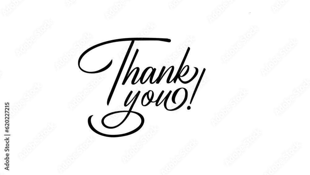 Thank you, text writing animated. handwritten style animation template ...