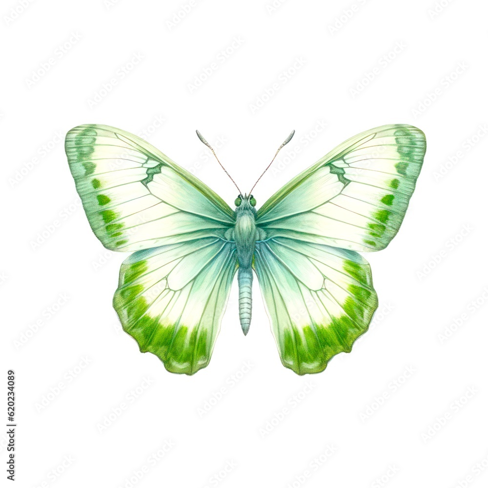 Light Green Butterfly Background