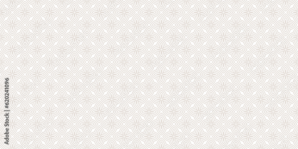 Subtle vector seamless pattern. Simple geometric floral ornament ...