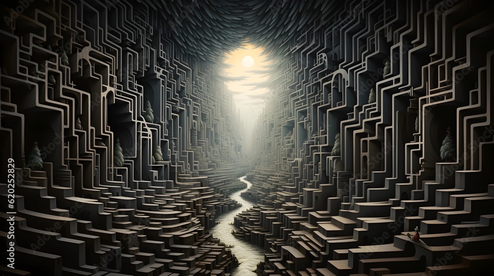 "Enigmatic Enchantment: Geometric Illusion" - A captivating blend of ...