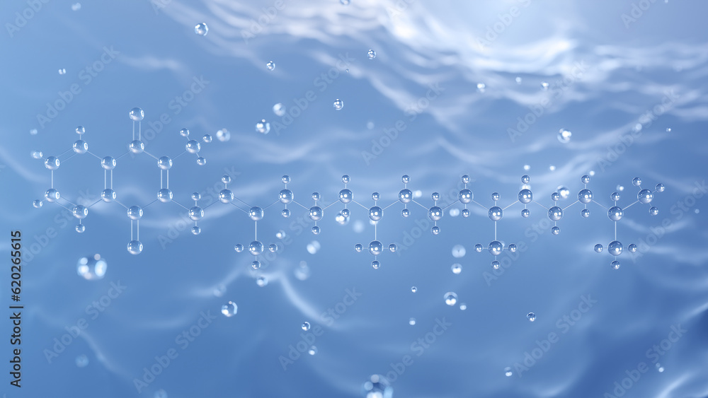 phytomenadione molecular structure, 3d model molecule, vitamin k1 ...